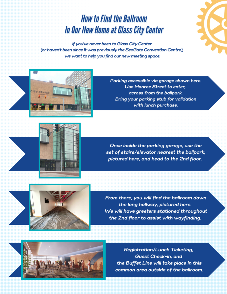 Wayfinding Directions for Our Home at Glass City Center | Rotary Club ...